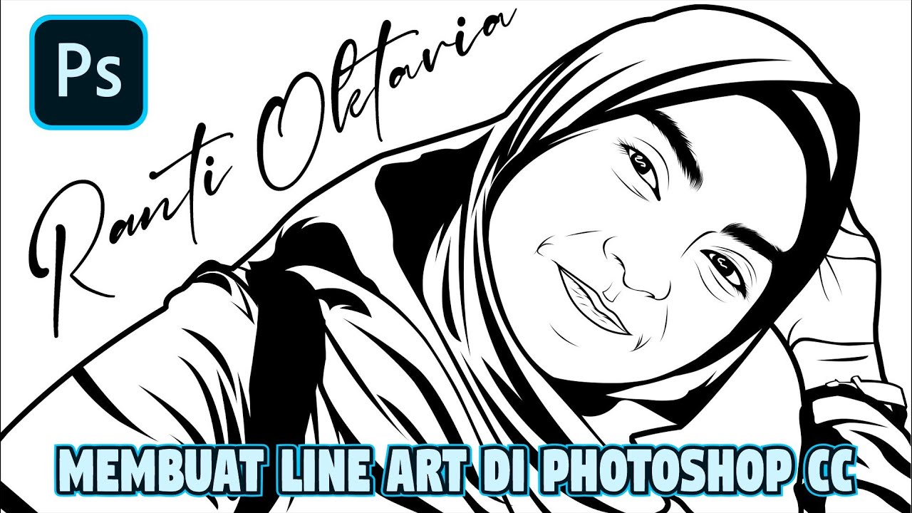 CREATE LINE ART - PHOTOSHOP TUTORIAL - YouTube