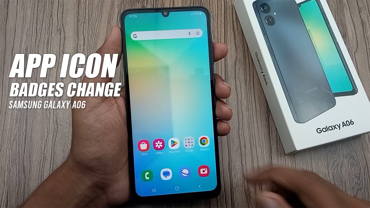 How To Change App Icon Badges Samsung Galaxy A06 - YouTube
