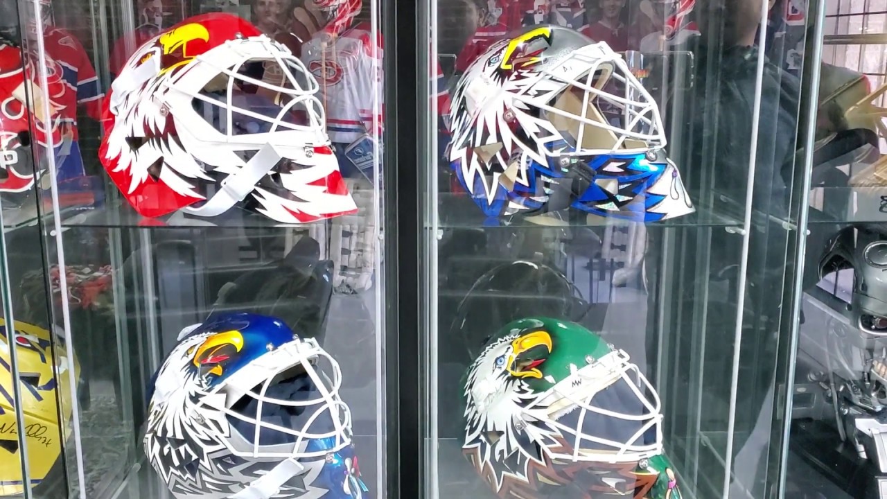 ED BELFOUR ULTIMATE GOALIE MASKS COLLECTION // Game Worn Game Ready ...