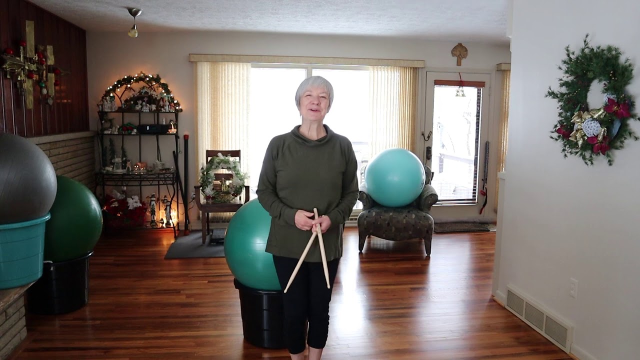 Fun drum fitness routine to Run Rudolph Run by Chuck Berry! - YouTube