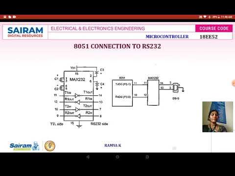 Lecture Video4 18EE52 Module 4 8051 Connection to RS 232 Ramya K - YouTube