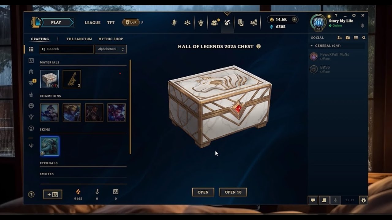 Opening Hall Of Legends Reward At Hextech - YouTube