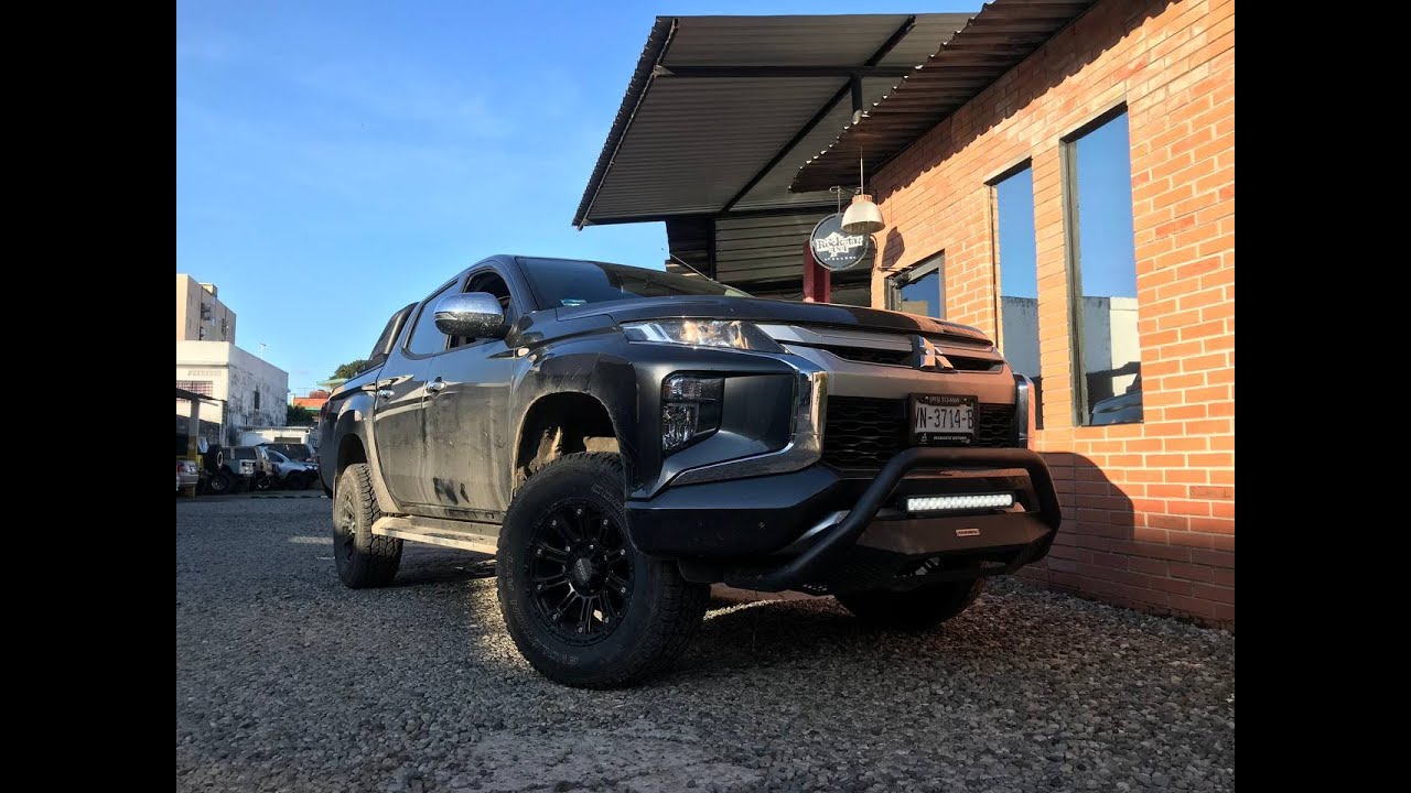 Mitsubishi l200 recibe leveling kit de 2" pulgadas - YouTube