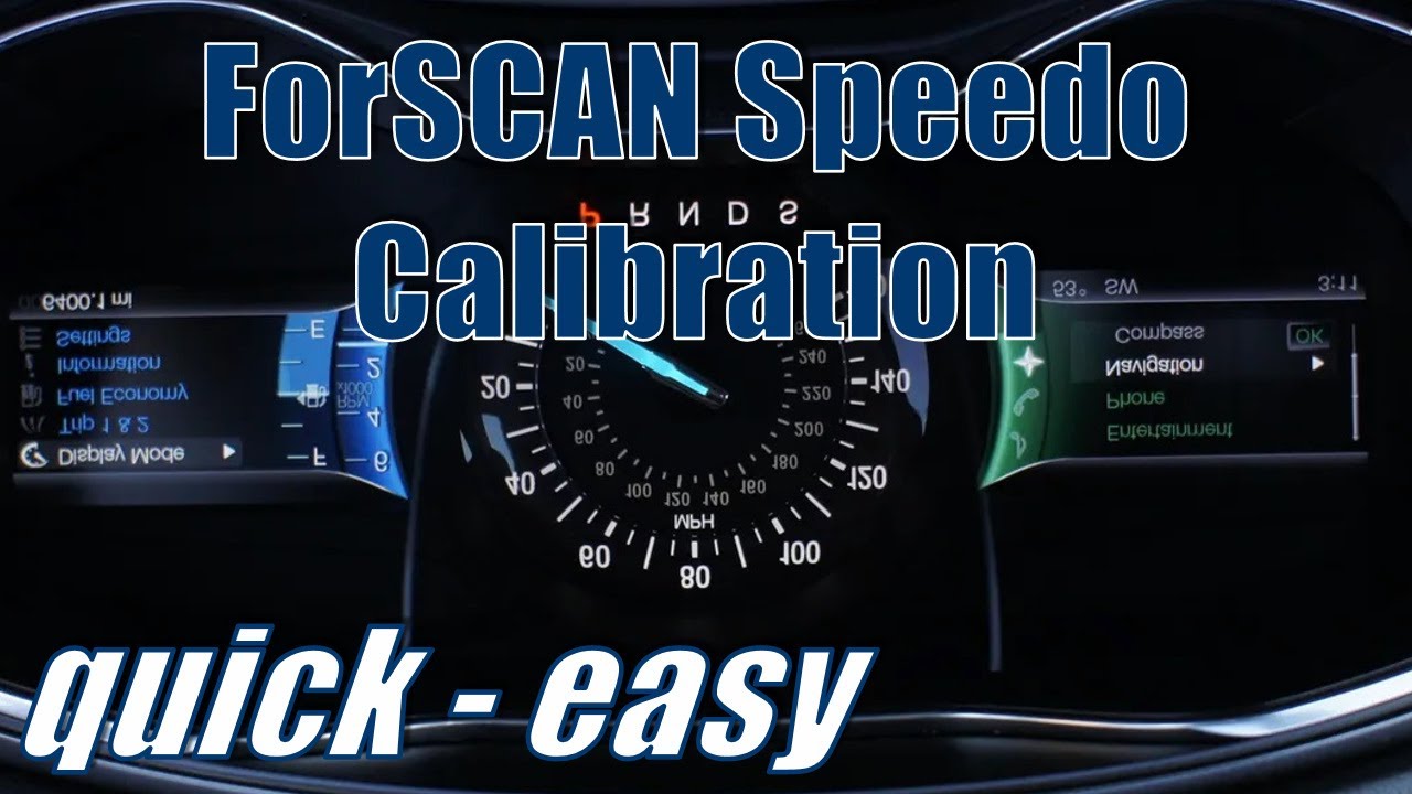ForScan Ford Fusion Speedometer Correction Calibration - YouTube