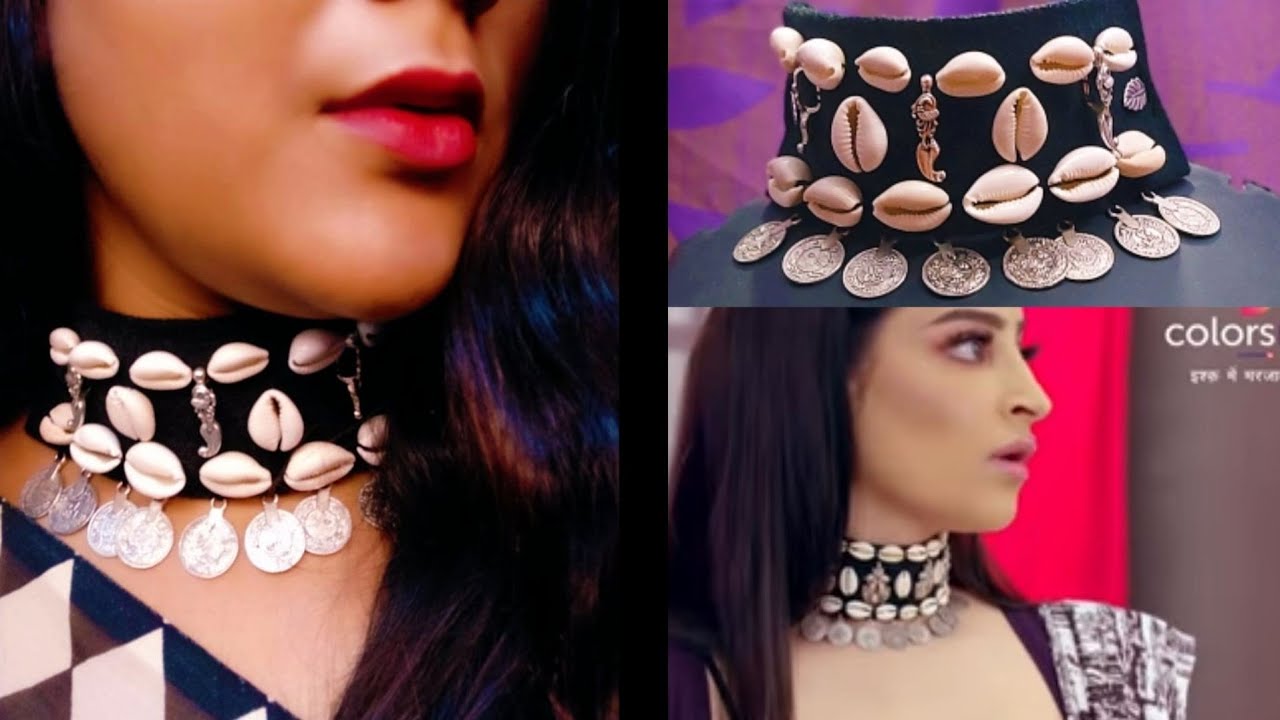 kori necklace making | shell jewellery | kori choker making | cowrie ...