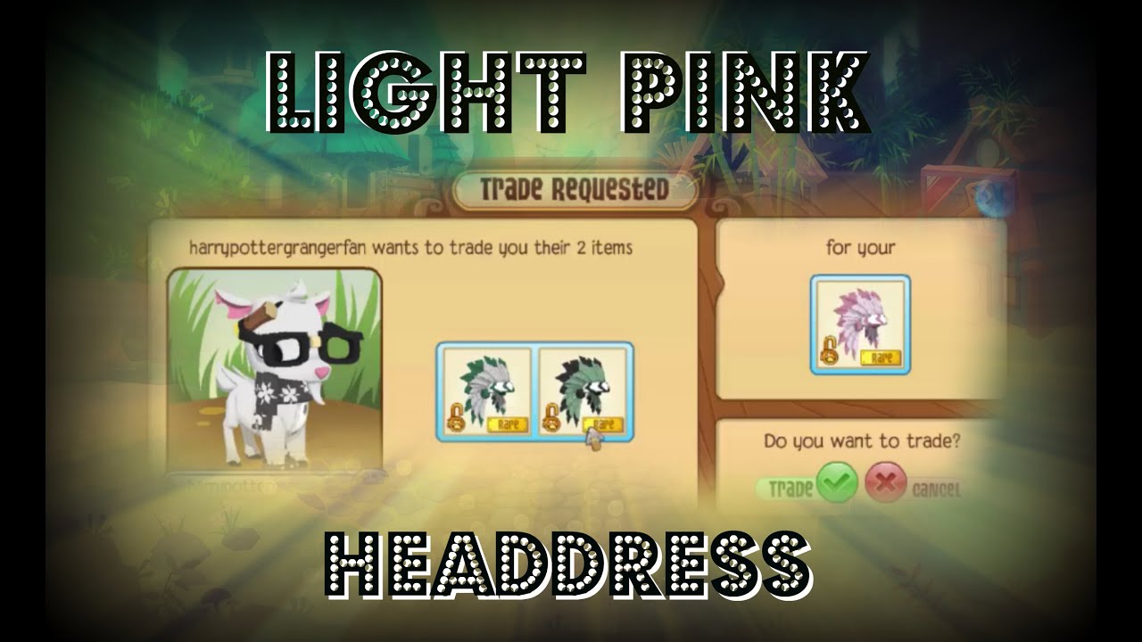 Animal Jam: TRADE ATTEMPTS FOR LIGHT PINK HEADDRESS!! (ft.sunsh9) - YouTube