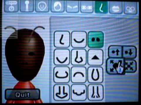 Wii- How to make a Ant Mii - YouTube