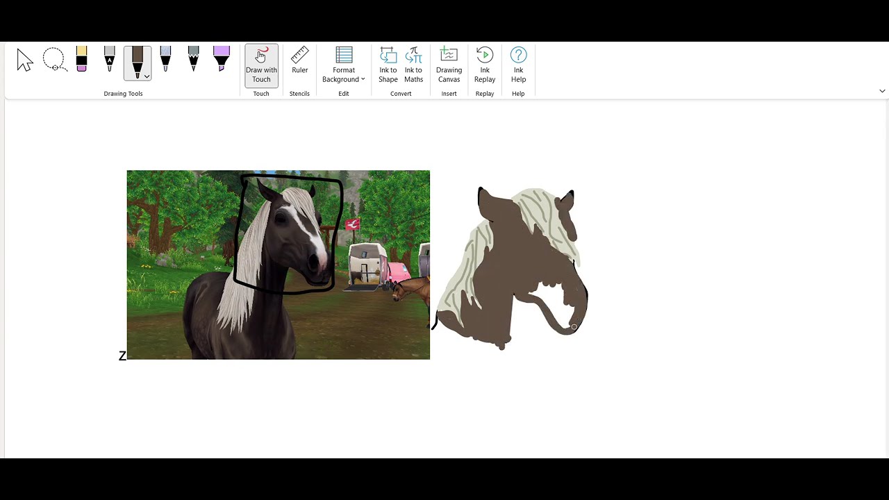 Quick Drawing Of SSO Horse 'Phoebe'!🖼️ ️ - YouTube