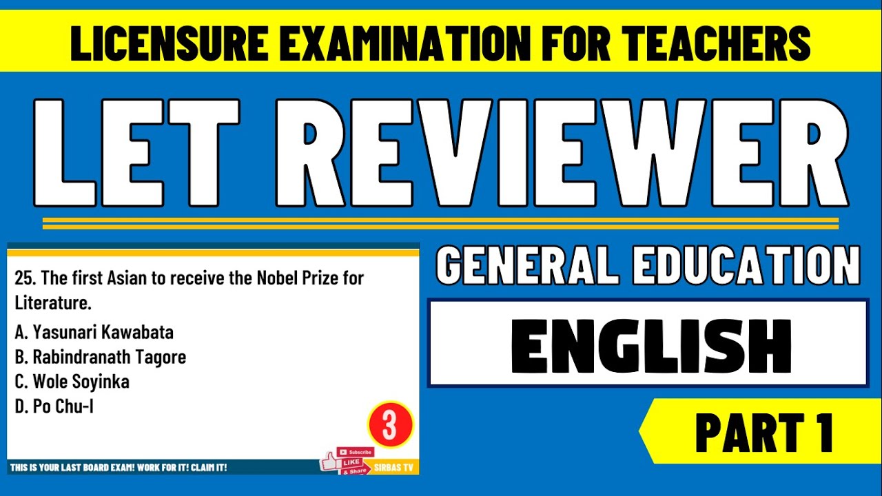 LET REVIEWER 2021 | GENED ENGLISH PART 1 - YouTube