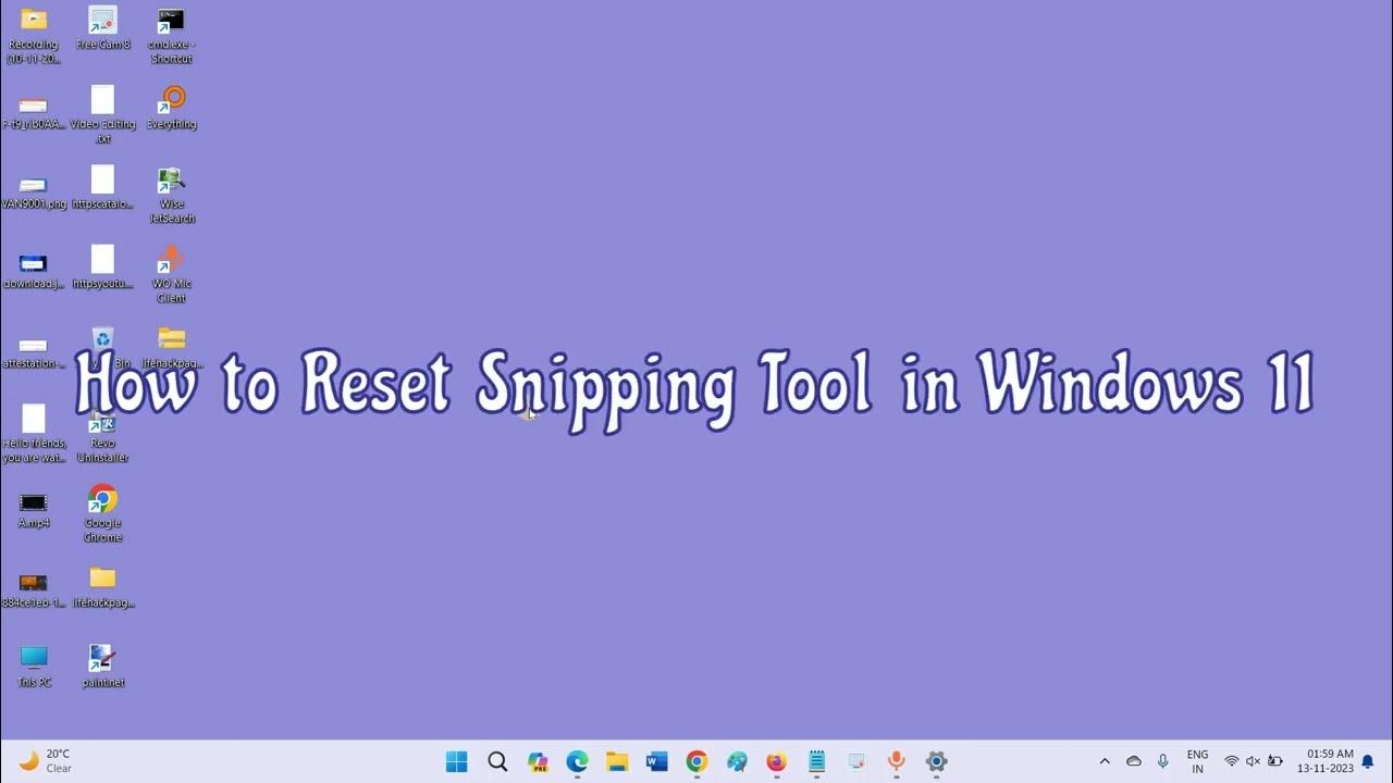 How to Reset Snipping Tool in Windows 11 - YouTube