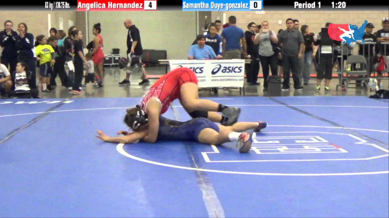 FILA Junior 63 kg / 138.75 lbs. - Angelica Hernandez vs. Samantha Ouye ...