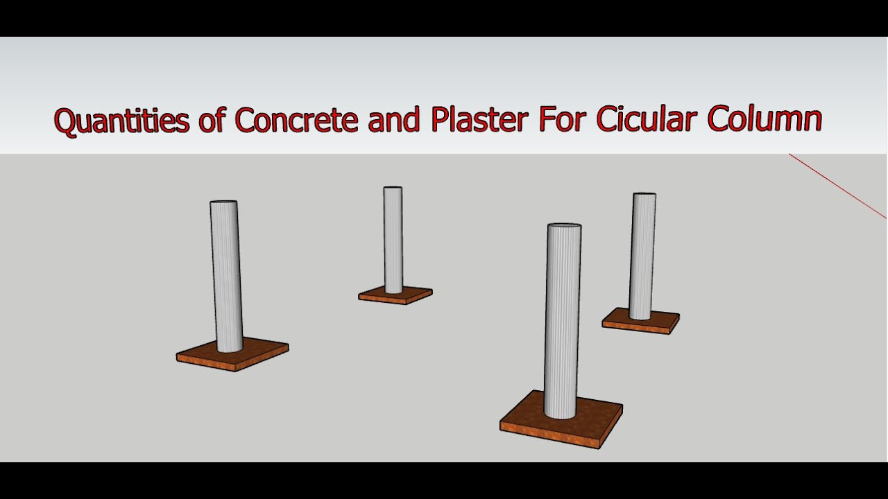 Quantity of Concrete and Plaster For Circular Column | How to calculate ...