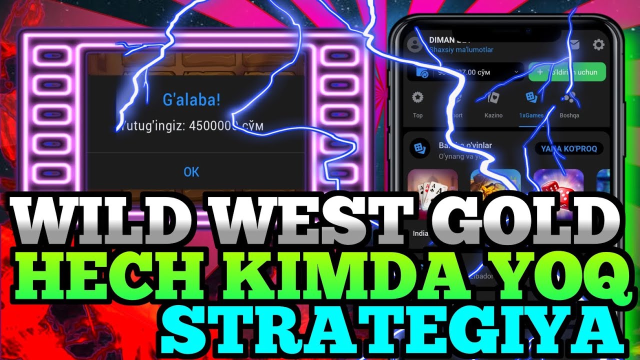 1XBET WILD WEST GOLD HECH KIMDA YOQ STRATEGIYA #1xbet #1xgames - YouTube