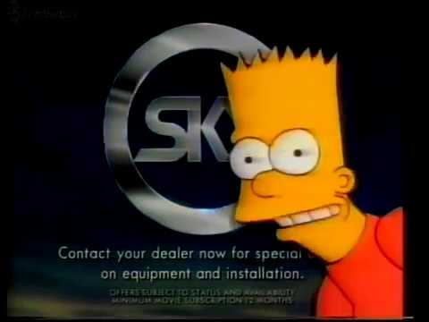 Sky Tv Advert With the Simpsons 1991 (VHS Capture) - YouTube