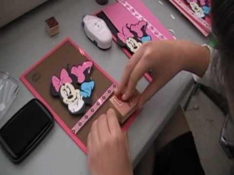 Minnie Mouse handmade Card Part 1 - YouTube
