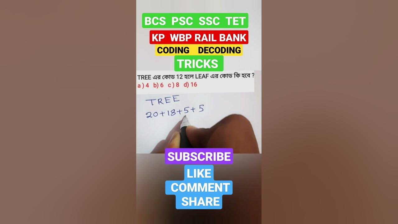 Coding decoding tricks ।coding decoding bengali।coding decoding bangla। coding decoding in ...