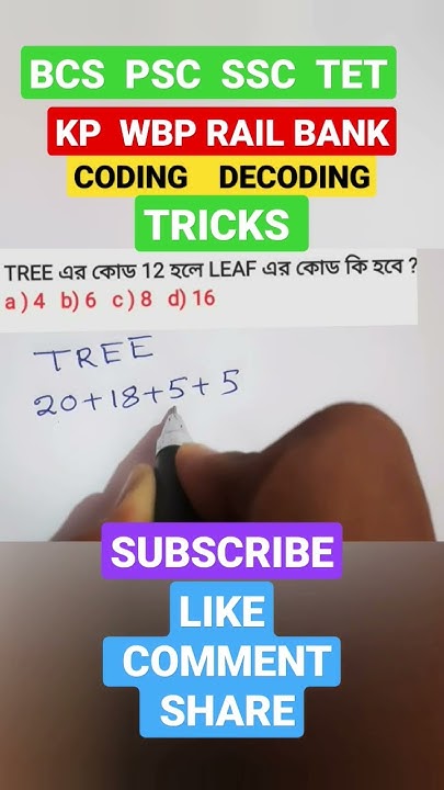 Coding Decoding Tricks ।coding Decoding Bengali।coding Decoding Bangla। Coding Decoding In 7198