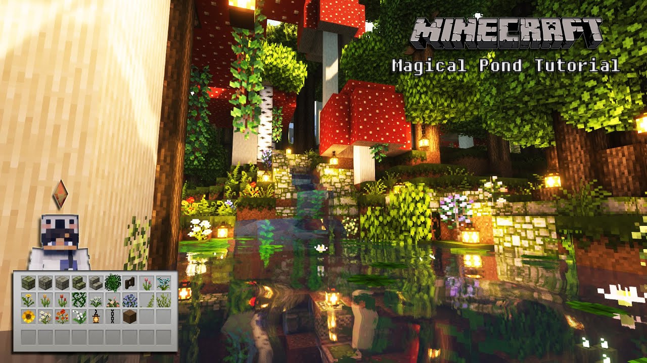 Minecraft Tutorial: How To Build A Magical Pond💧 - YouTube