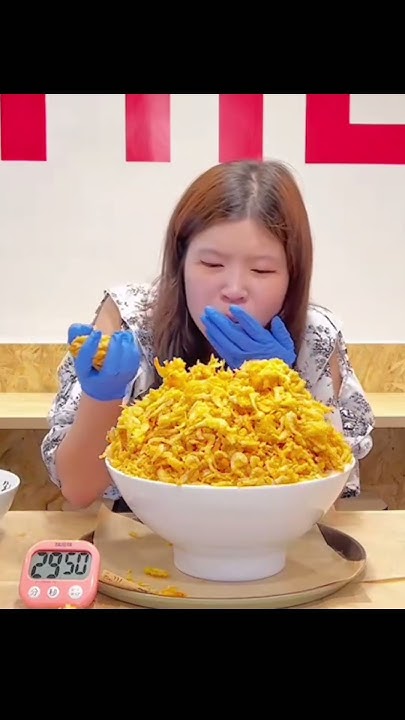 【大食い】4.5kg山盛り丼チャレンジ(早送りver.)#大食い #大胃王 #mukbang - YouTube