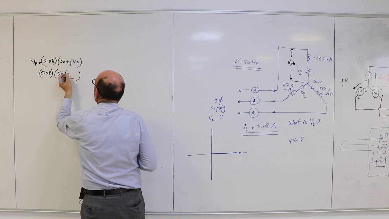 Solved Problem on an LR Load in a Three Phase Circuit (a), 12/11/2019 ...