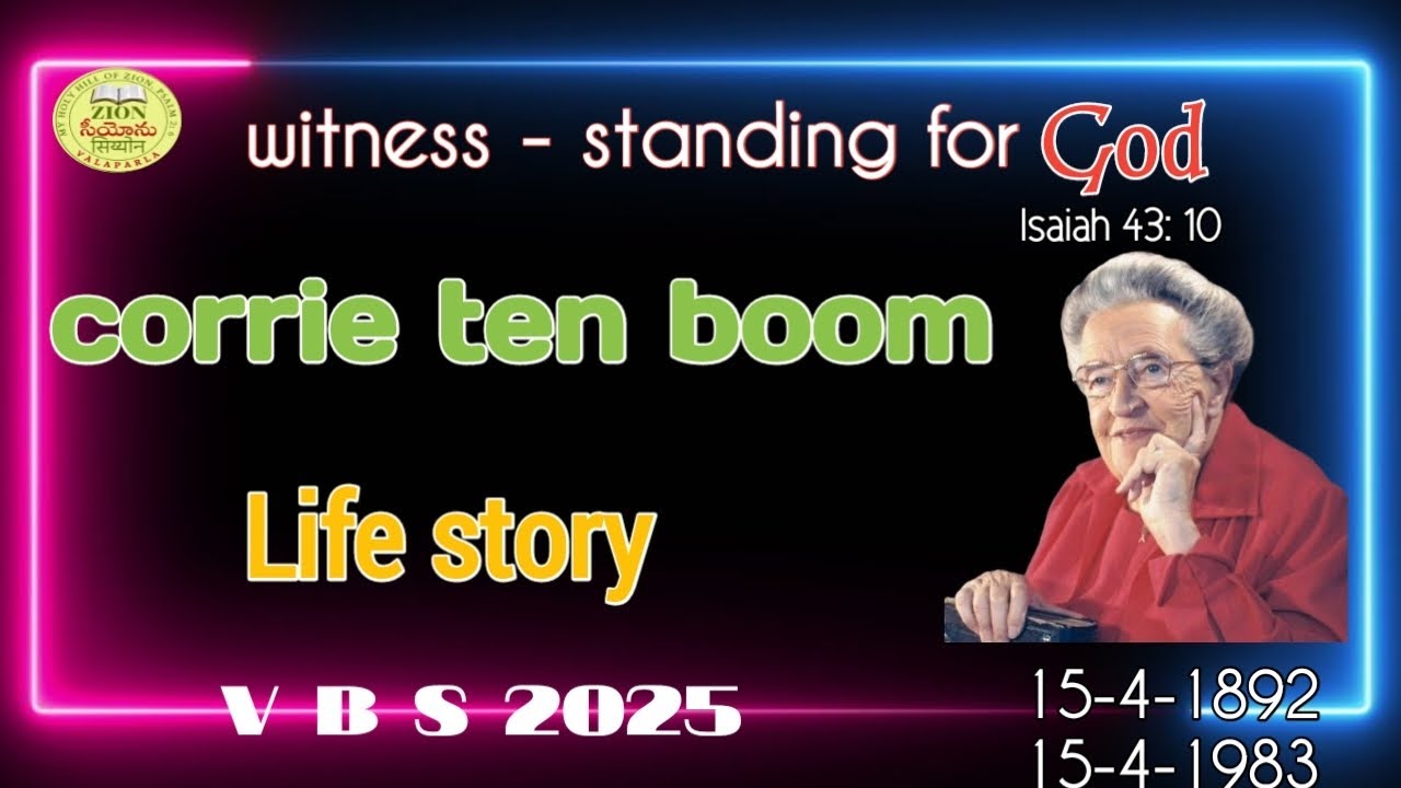 corrie ten boom life story// VBS 2025 //t .kopperapadu - YouTube