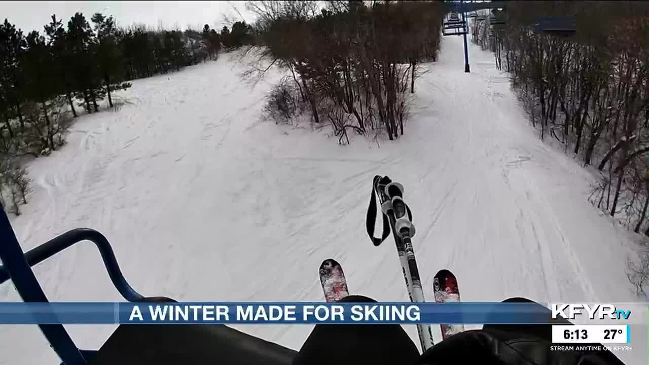 Heavy snow year may mean longest ski season at Huff Hills - YouTube