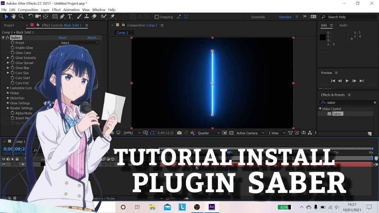 Tutorial Install Plugin Saber Di After Effect - YouTube