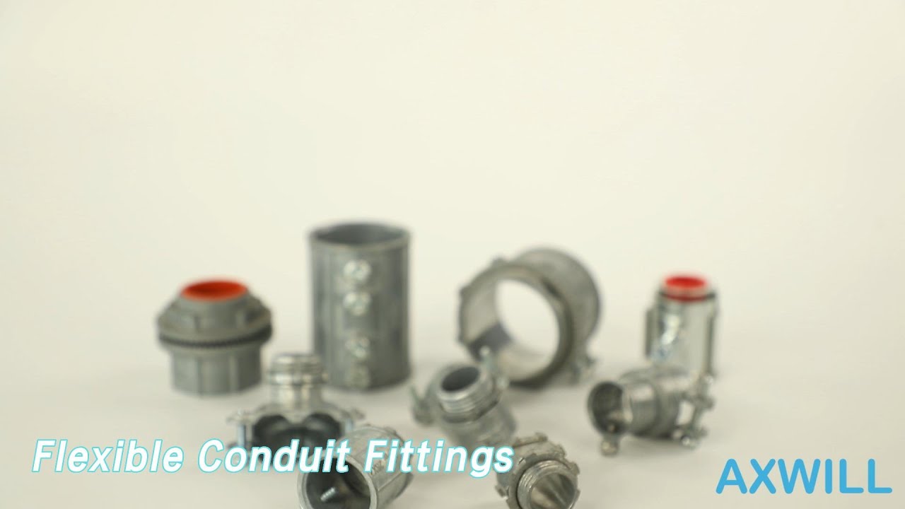 Liquid Tight Flexible Conduit Fittings PVC Insulated With Locknut - YouTube