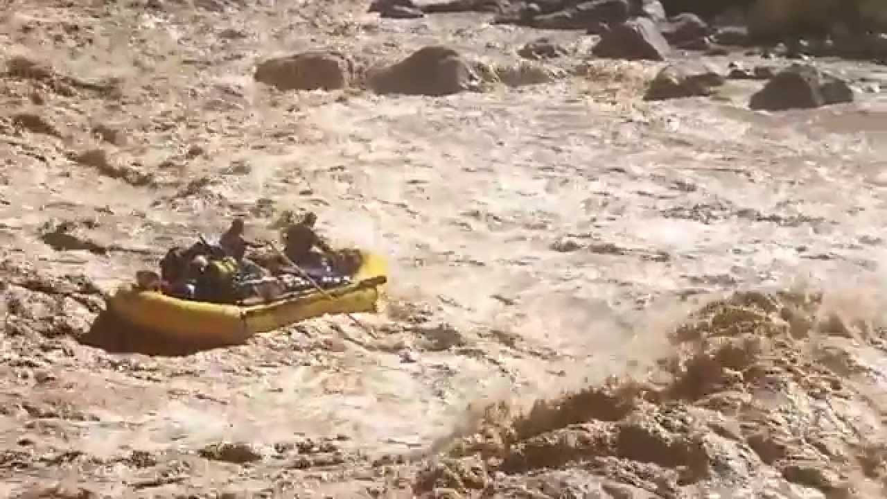 Raft Flip and Paddle Boater in Lava Falls Rapid - YouTube