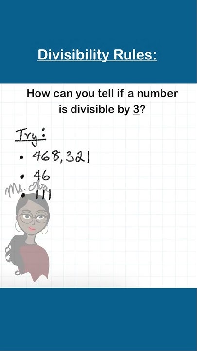 How do you know if a number is divisible by 3? #maths #math #education ...