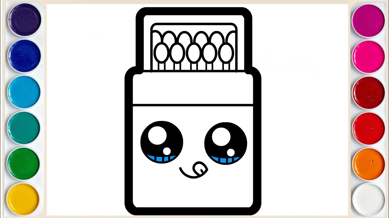 How to Draw Cute Matchbox For Kids And Toddlers #coloringpages - YouTube