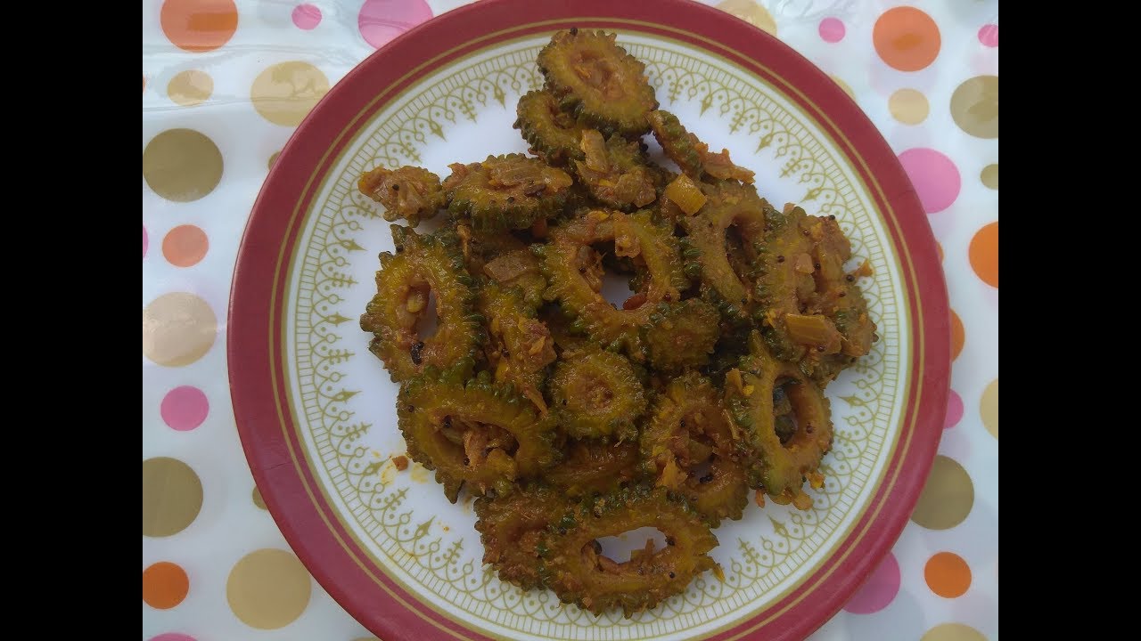SPICY BITTER GOURD ROAST/Side dish for rice/Pavakkai varuval recipe ...