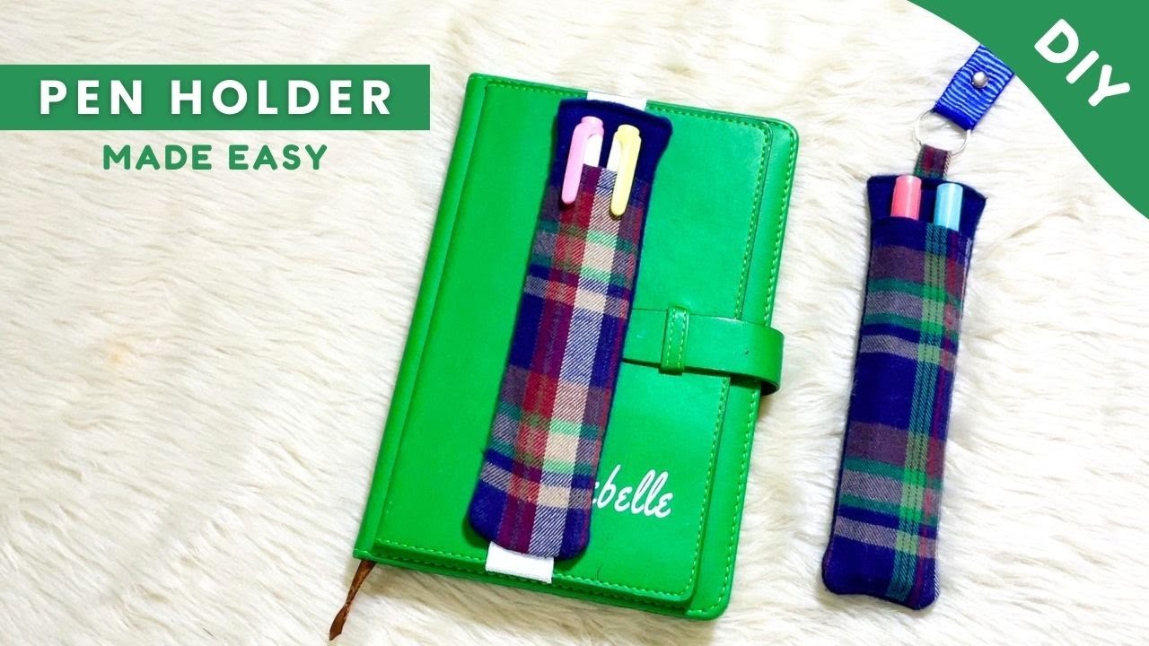 Notebook Pen Holders | How to sew lanyard / bookmark pen holders - YouTube