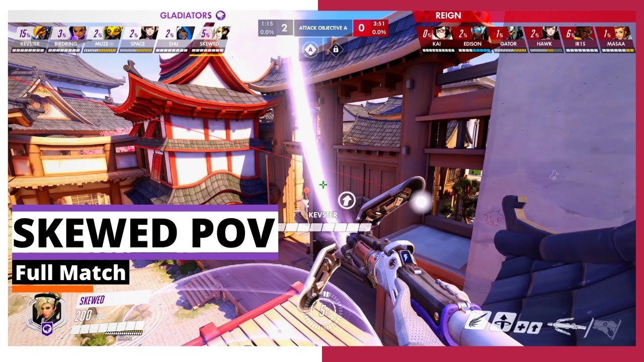 SKEWED POV | Zenyatta, Brigitte & Mercy | L.A Gladiators vs ATL Reign ...