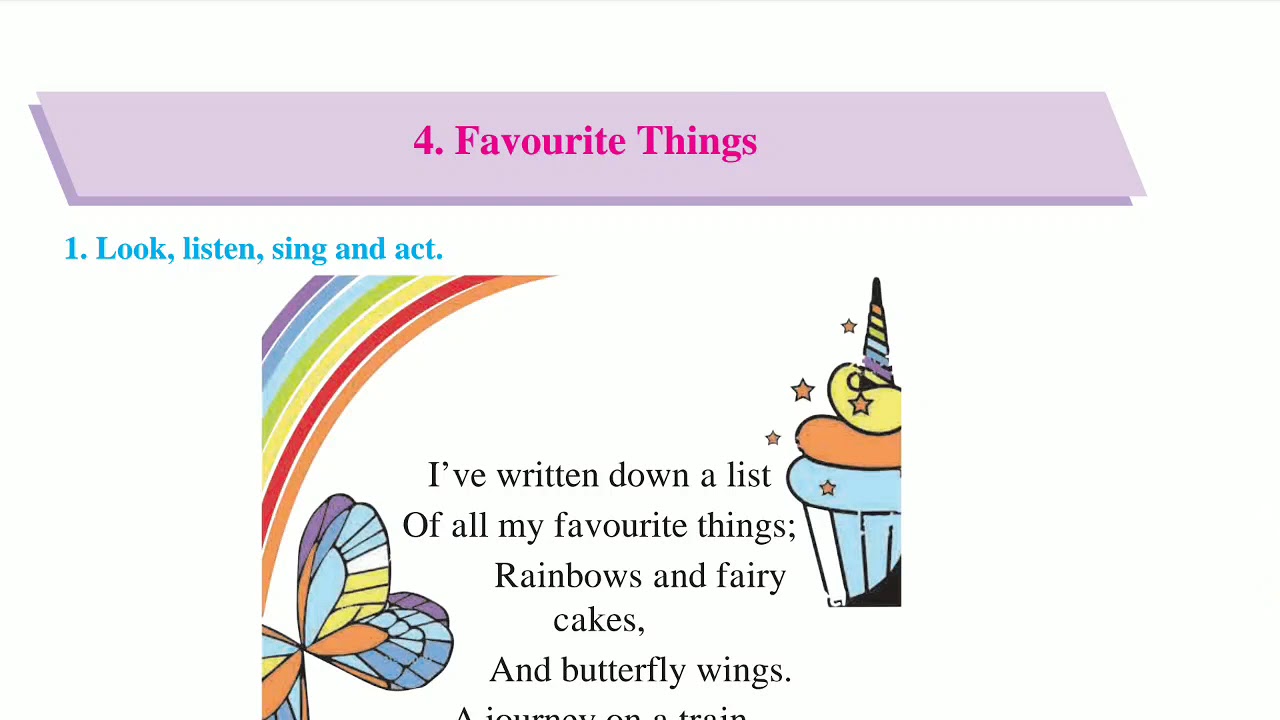 Favourite things lesson 4 class 1 English maharastra board - YouTube