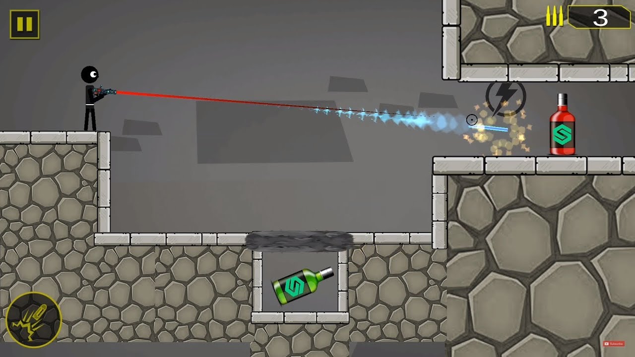 Stickman Bottle Shooting Walkthrough Part 1 Android Gameplay HD - YouTube
