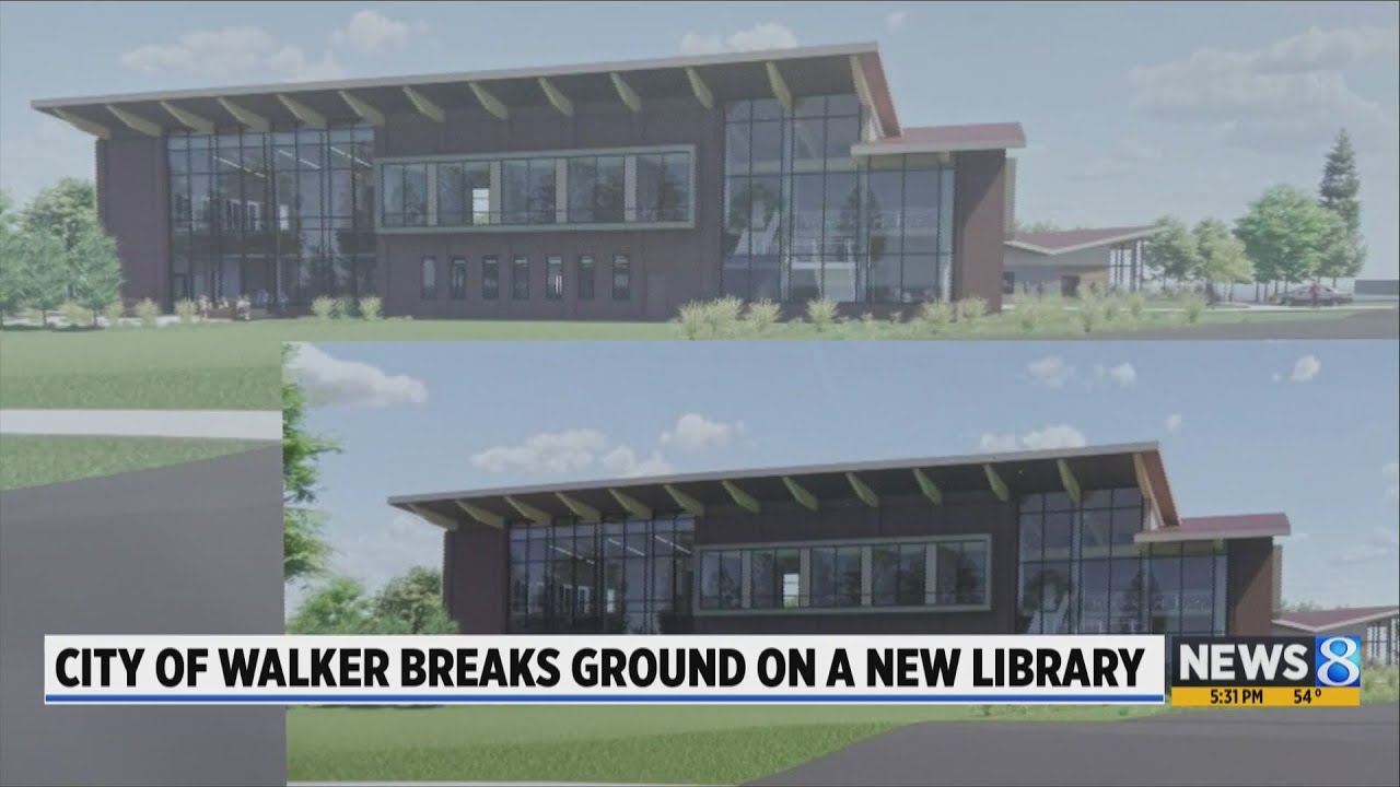 Walker breaks ground on new library, community space - YouTube