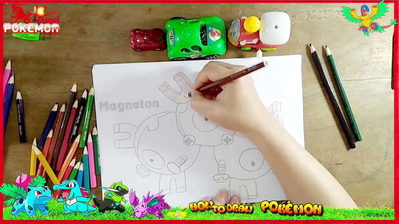 How to Draw cute Magneton POKEMON Creams And Fruits | Coloring Pages ...