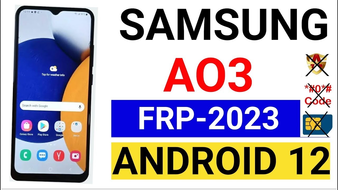 Without Talkback-SAMSUNG A03 FRP Bypass Android 12 | Samsung A03 FRP ...