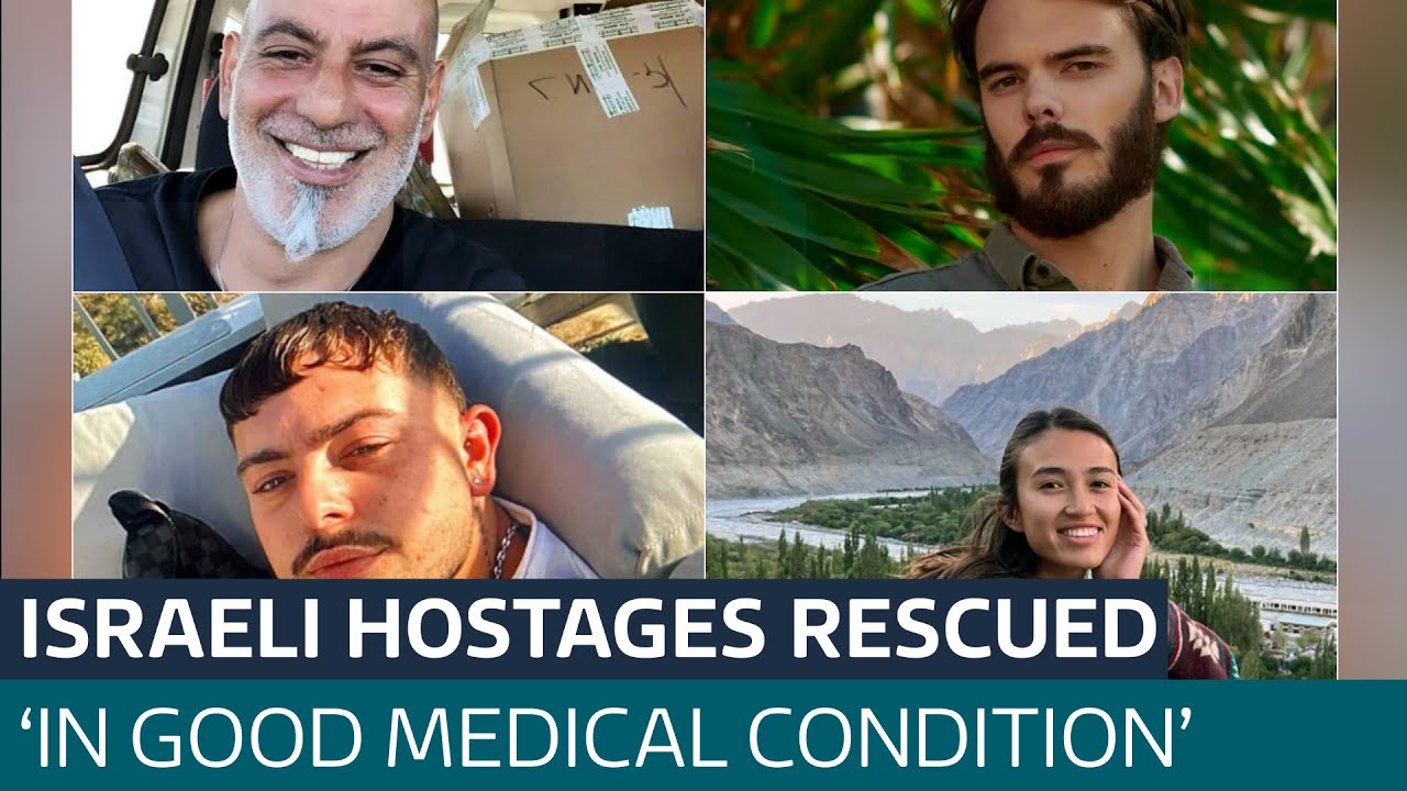 Four Israeli hostages reunite with their families after being rescued ...