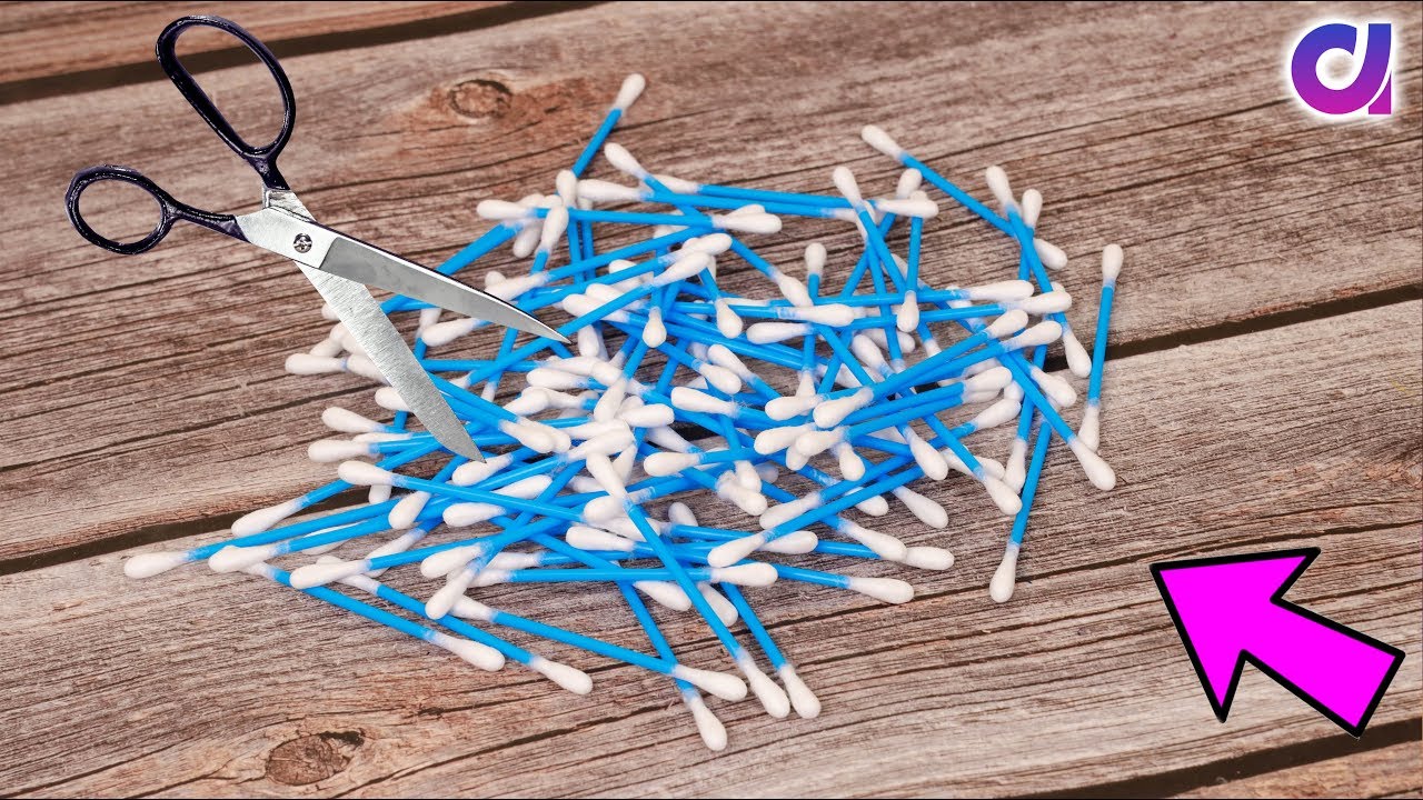 CRAFT YOU CAN MAKE FROM COTTON BUDS | Best Out Of Waste | Artkala - YouTube