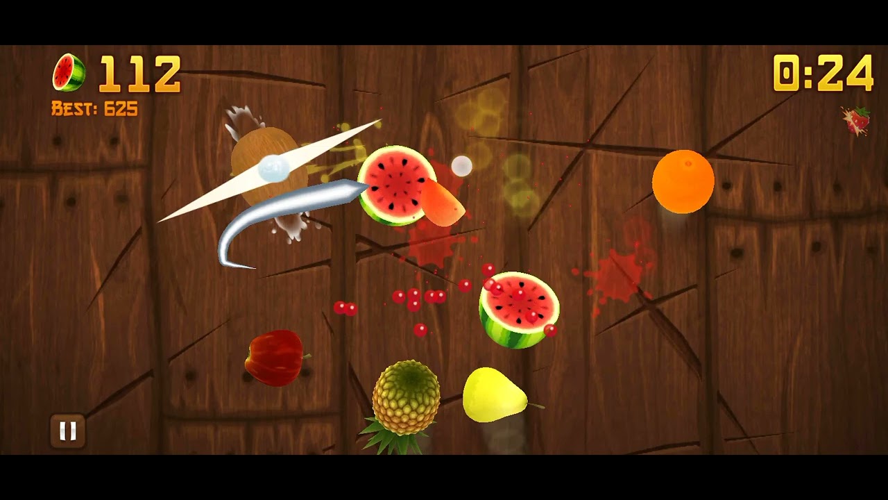 Made 228 scores in Fruit Ninga - YouTube