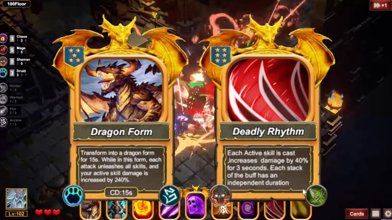 #82 研究編038 【Dungeon100(地牢100)】新カード「Dragon Form」「Deadly Rhythm」を取り入れてビルド ...