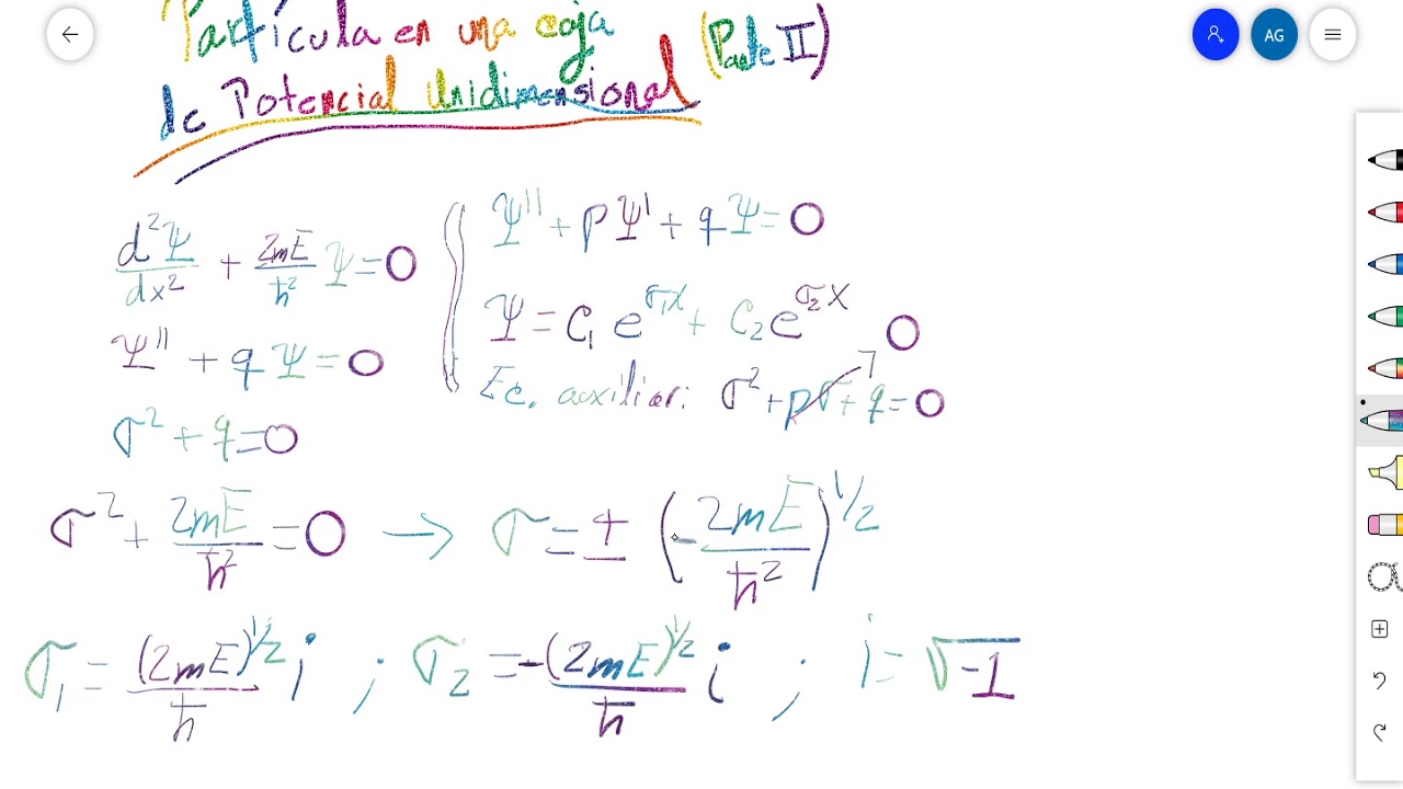 Partícula en una caja unidimensional -Parte 2- (Química Cuántica) - YouTube