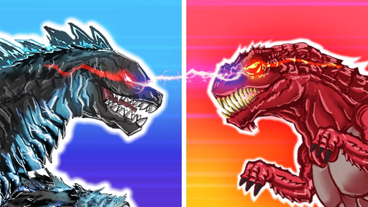 Red Shogun T-REX Dinosaur VS Evolution GODZILLA - Who is King of The ...