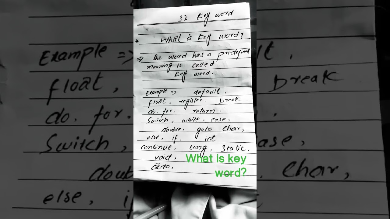 what is key word? short definition Kay words . # computer. learn 🖥️ ...