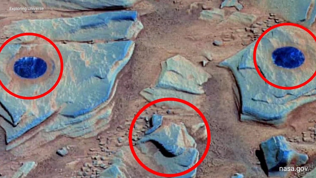 Colored Rocky Outcrop - Scenic Blue Grounded Rocks on Mars #nasaupdates ...