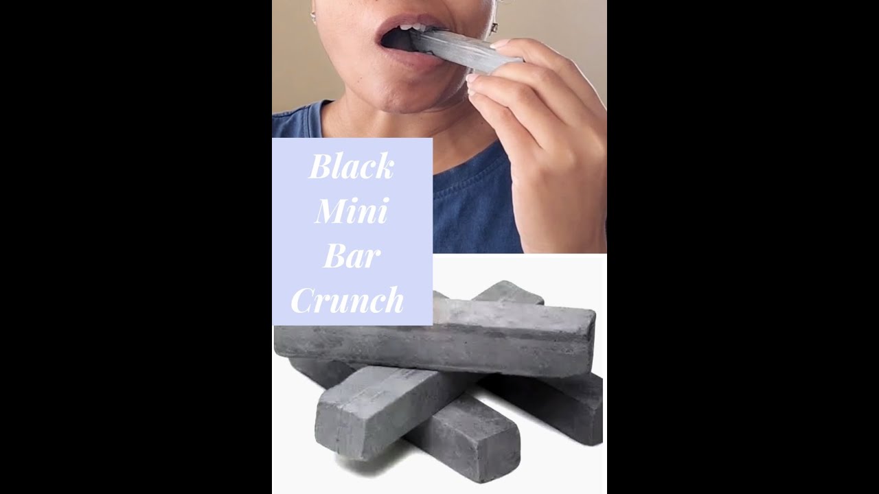 ASMR || Black Mini BAR CRUNCH #viral #asmr #asmreating #asmrsounds # ...