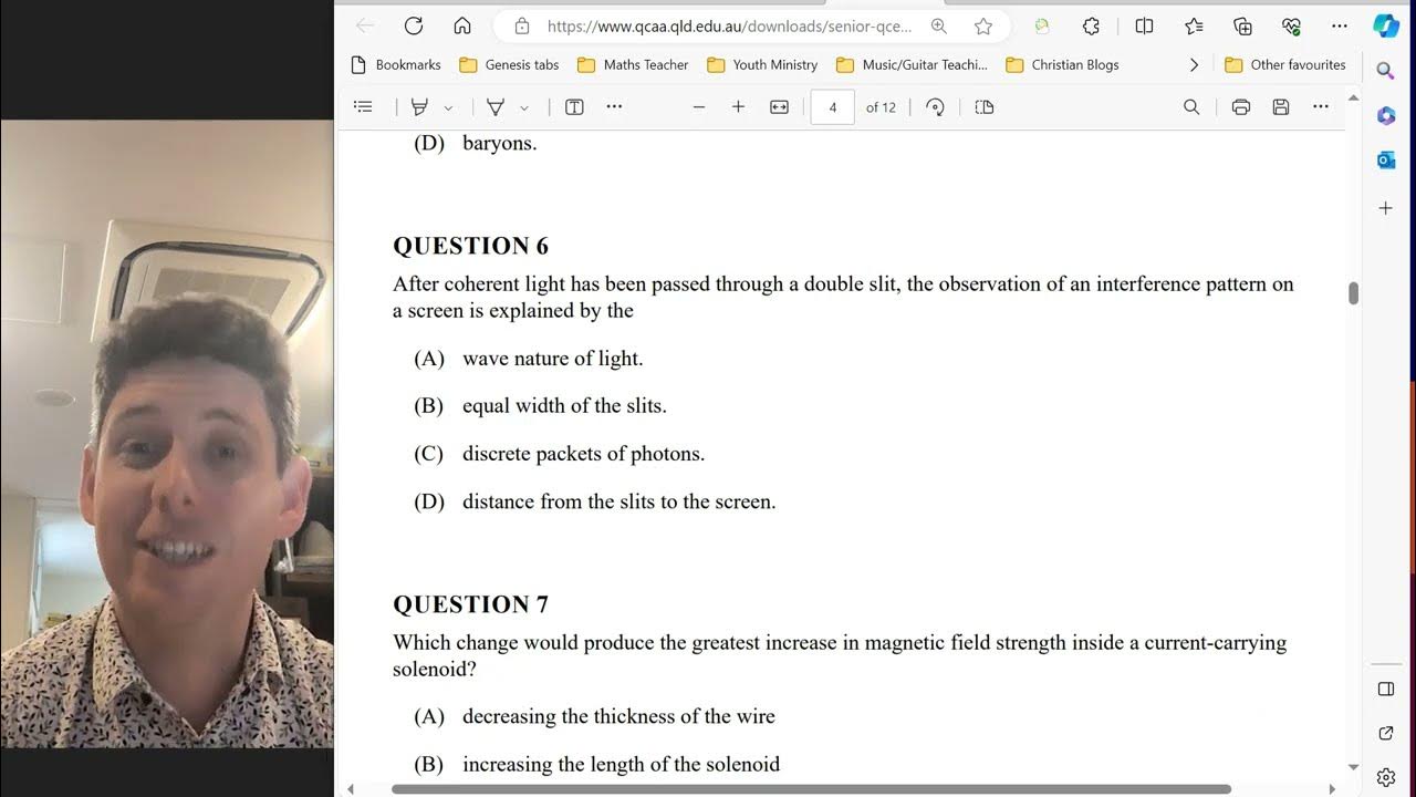 QCAA Physics Paper 1 2022 MCQ (Answers Explained) - YouTube