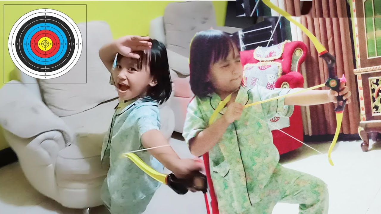 SERU !! MELATIH FOKUS ANAK DENGAN PANAH MAINAN | MAINAN ANAK-ANAK - YouTube